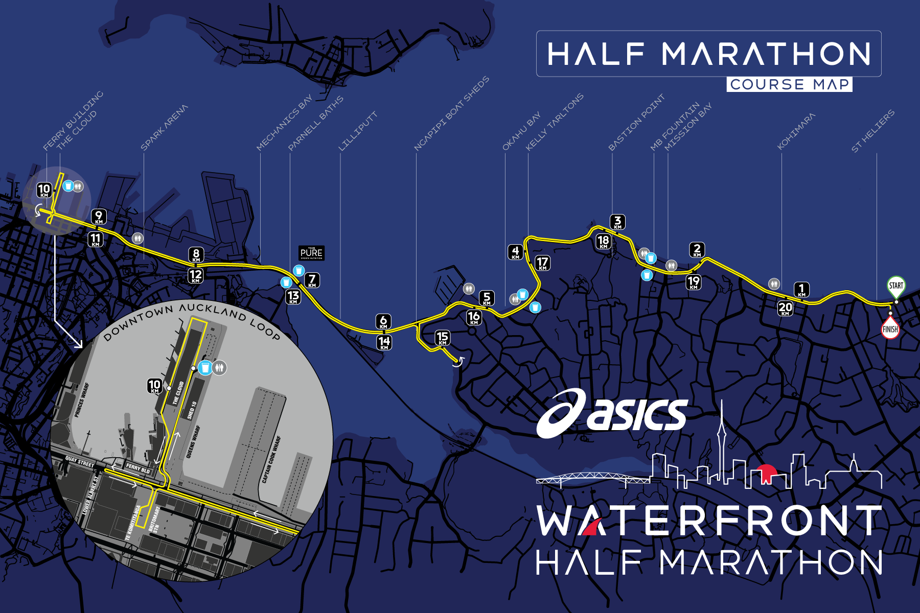 Course Maps & Descriptions – ASICS Waterfront Half Marathon